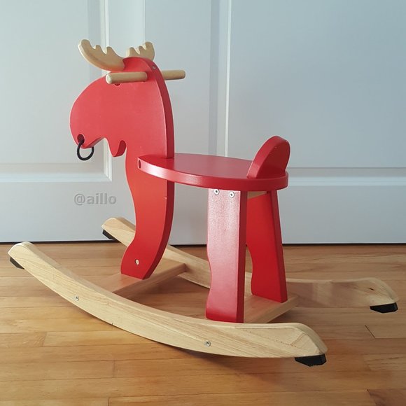 IKEA | Toys | Ikea Ekorre Rocking Moose Red Rubberwood | Poshmark
